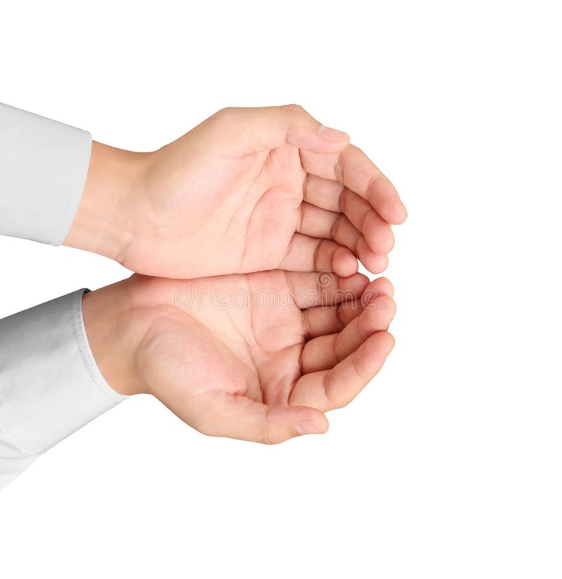 Open palm a hand gesture stock image. Image of focus - 33070717