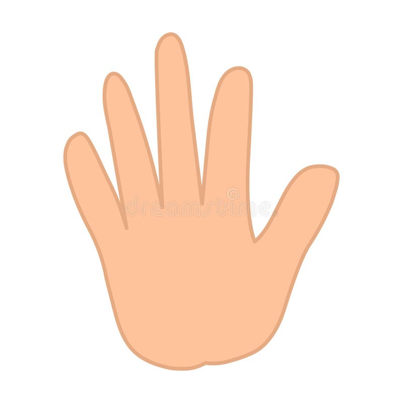 Open Palm Vector Illustration.Stop Sighn Hand Stock Vector ...