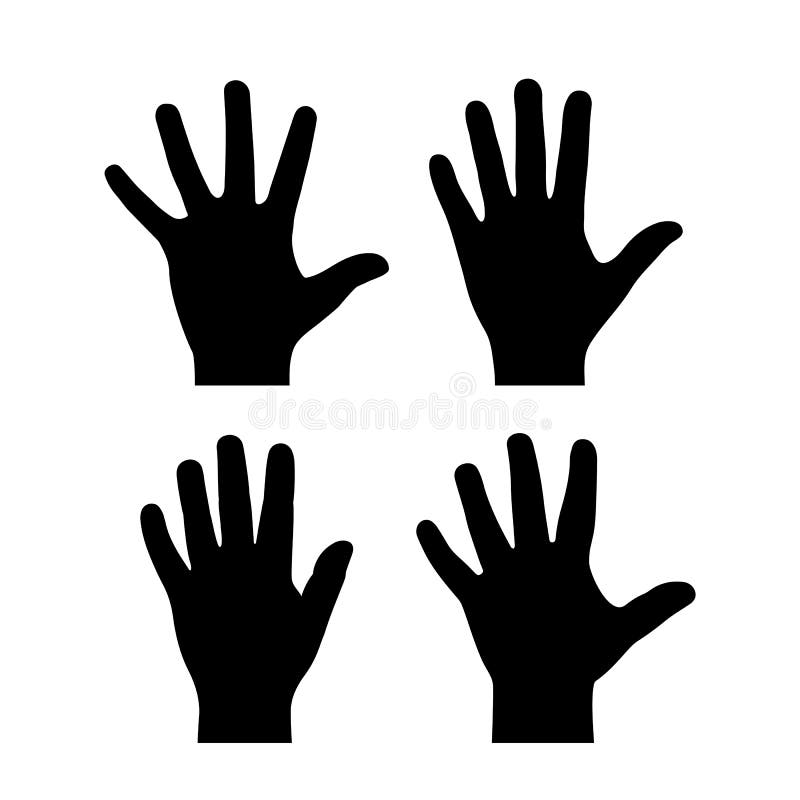 Open palm vector icon stock vector. Illustration of gesture - 97188780
