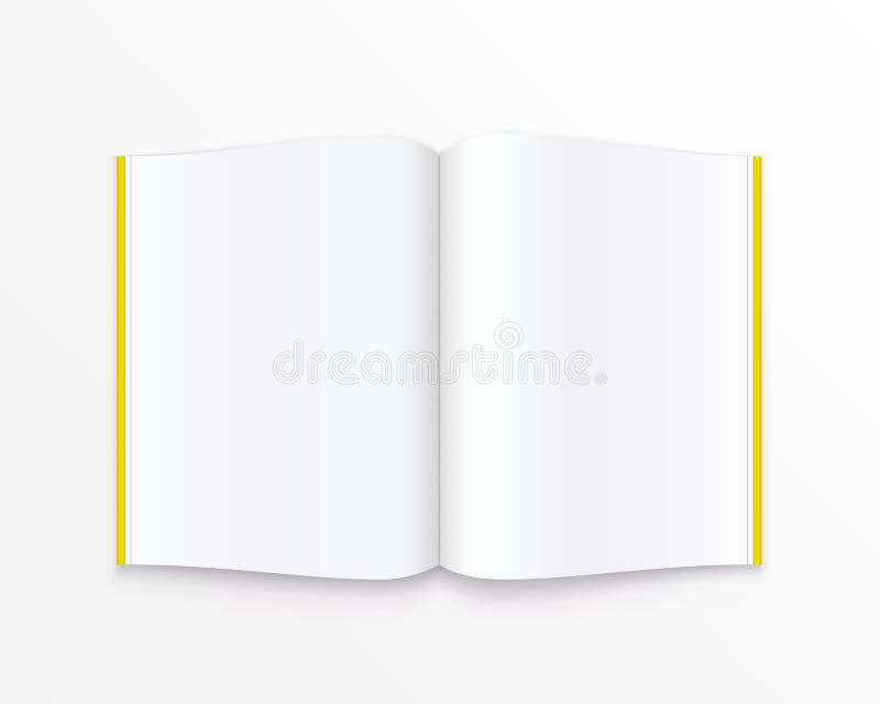 Open paper book with text stock vector. Illustration of notepaper ...