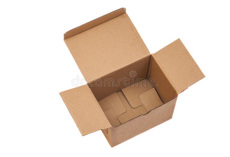 Open paper box stock image. Image of container, square - 56411647