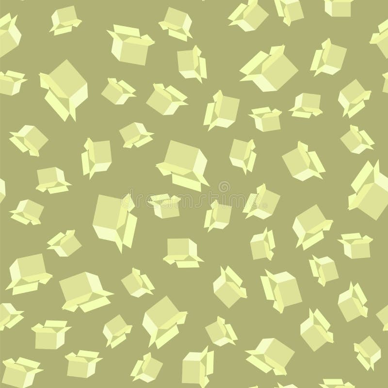 Open Paper Boxes Seamless Pattern Stock Illustration - Illustration of ...
