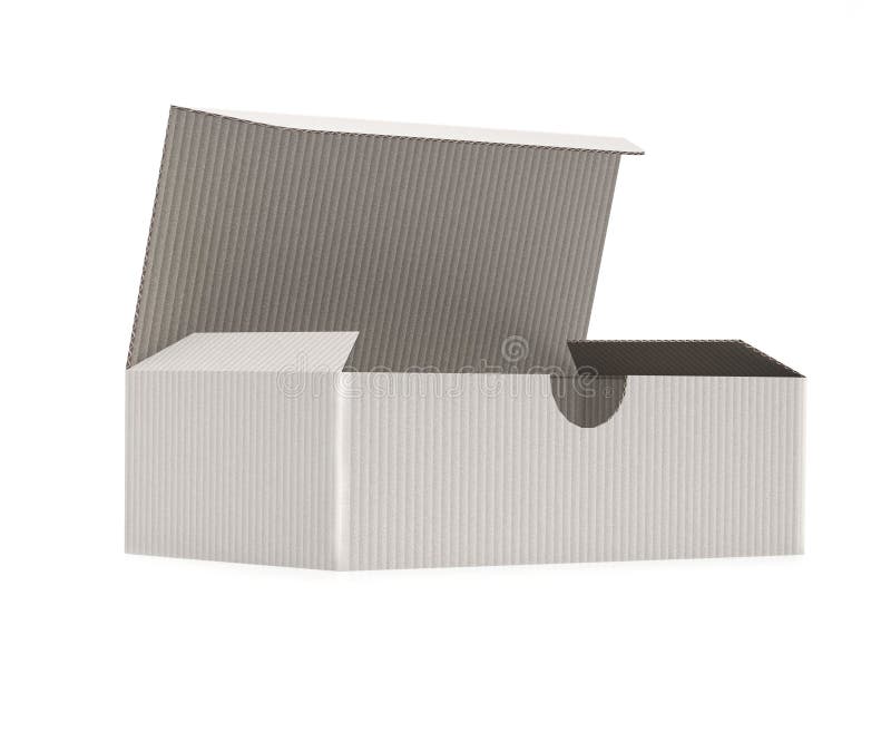 Open Paper Cardboard Box. Empty Shoe Box Stock Illustration ...