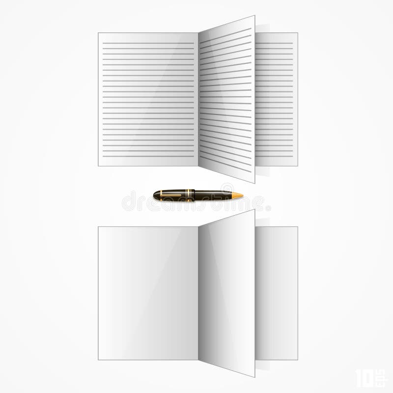 Open the paper journal stock vector. Illustration of blue - 50554713