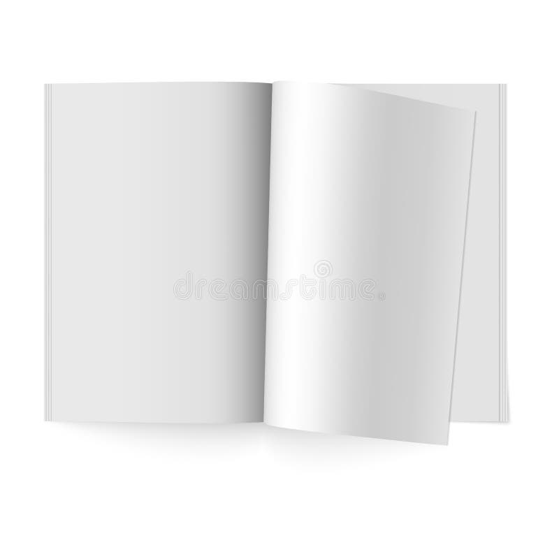 Open the Paper Journal. Vector Mock Up of Booklet Isolated. Opened ...