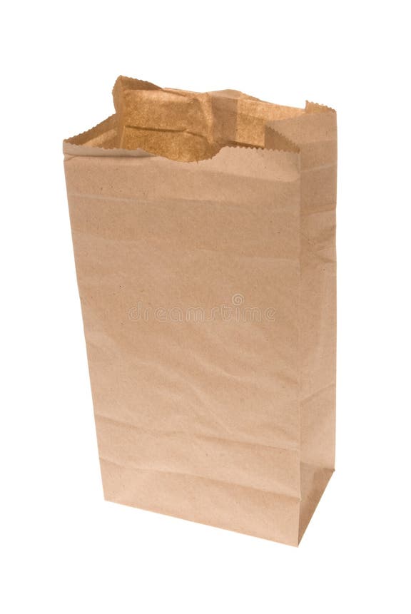 Open paper lunch bag stock photo. Image of lunch, paper - 6817116