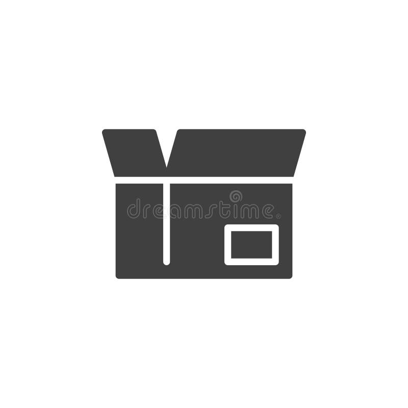 Open Parcel Box Vector Icon Stock Vector - Illustration of simple ...
