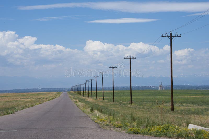 Paved prairie road stock photo. Image of land, lines - 250711394