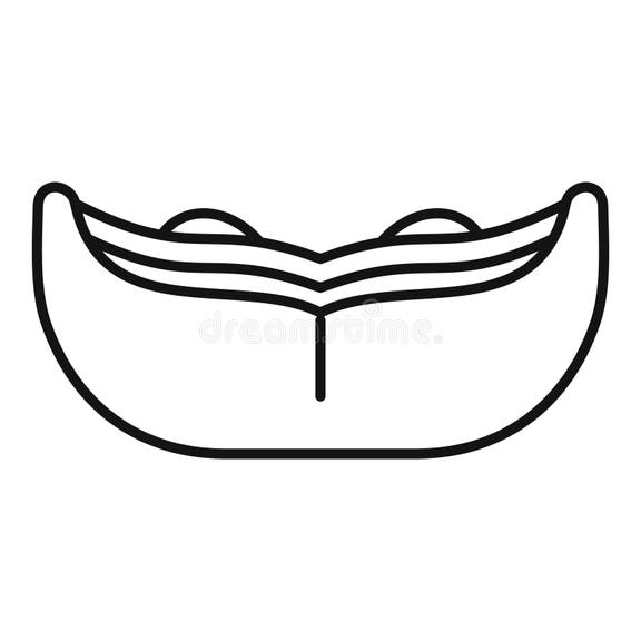 Open Pea Pod with Peas Icon Outline Style Stock Vector - Illustration ...