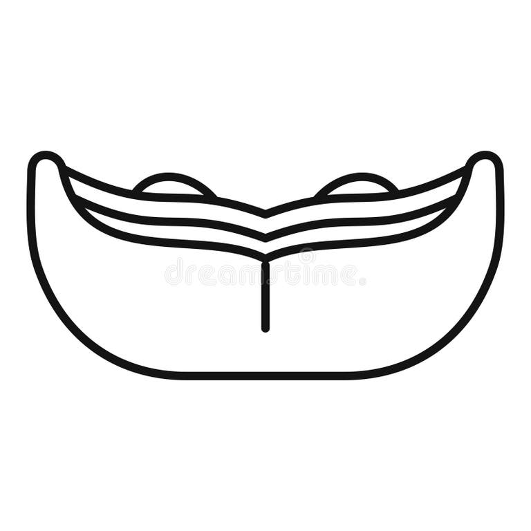 Open Pea Pod with Peas Icon Outline Style Stock Vector - Illustration ...