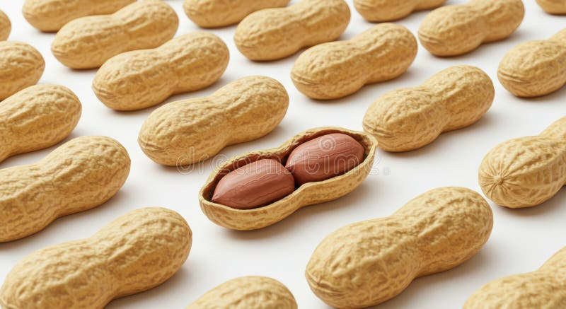 Peanuts Pattern with Open Pod Stock Illustration - Illustration of ...