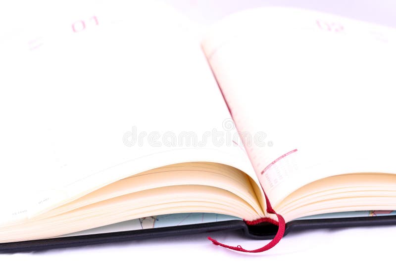 Open Personal Notebook, Diary Stock Photo - Image of organizer, event ...