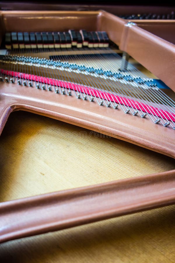 Open Piano Strings and Notes Stock Image - Image of performer, open ...