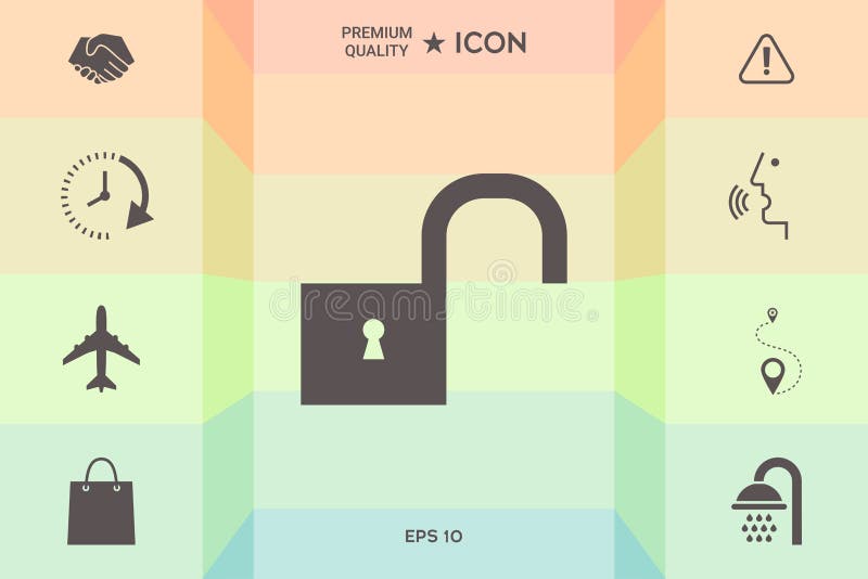 Open Pictogramsymbool vector illustratie. Illustration of kast - 115074036