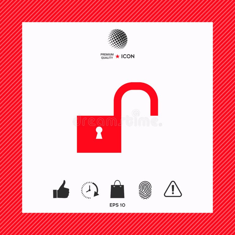 Open Pictogramsymbool vector illustratie. Illustration of systeem ...