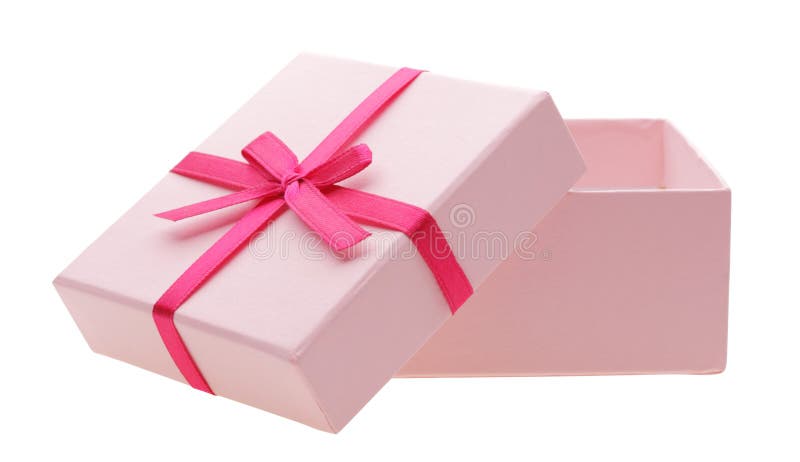 Open pink box stock image. Image of party, empty, present - 12279089