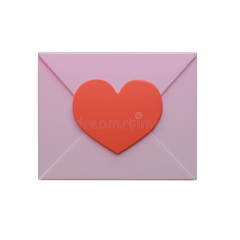 Open Pink Envelope Vector Illustration Isolated on White Background ...