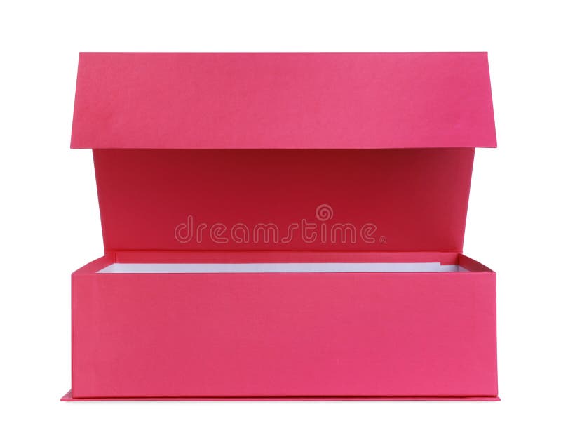 Open Pink Shoe Box on White Stock Image - Image of sale, carton: 224585887