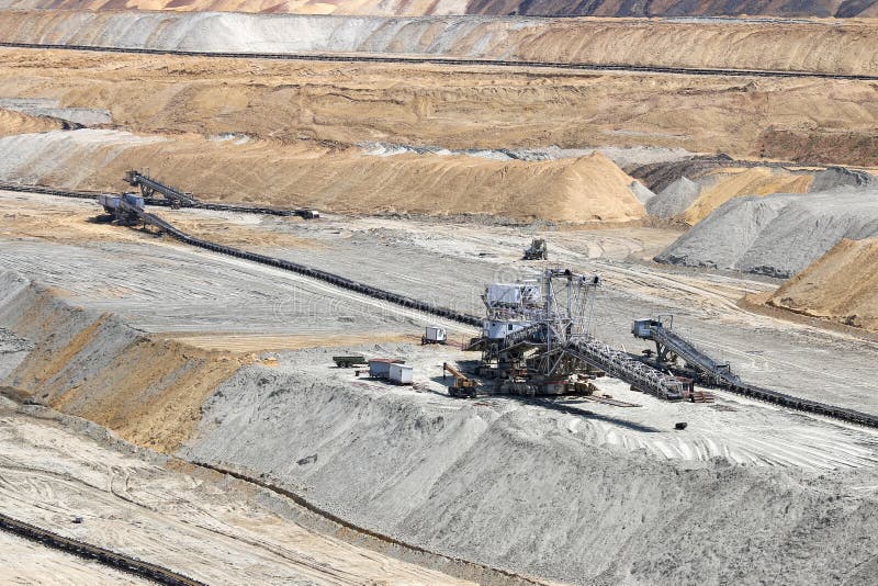 Open pit coal mine stock photo. Image of construction - 55130166