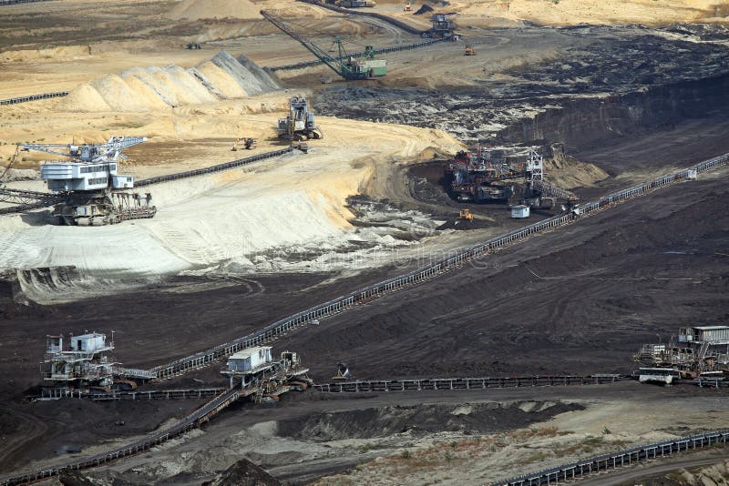Open pit coal mine stock photo. Image of electricity - 53984916