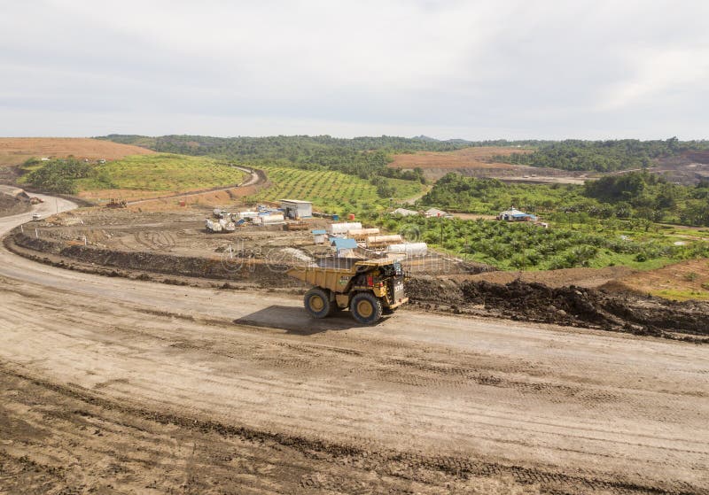 Open Pit Coal Mining, Aerial View, Borneo Indonesia. Editorial Stock ...
