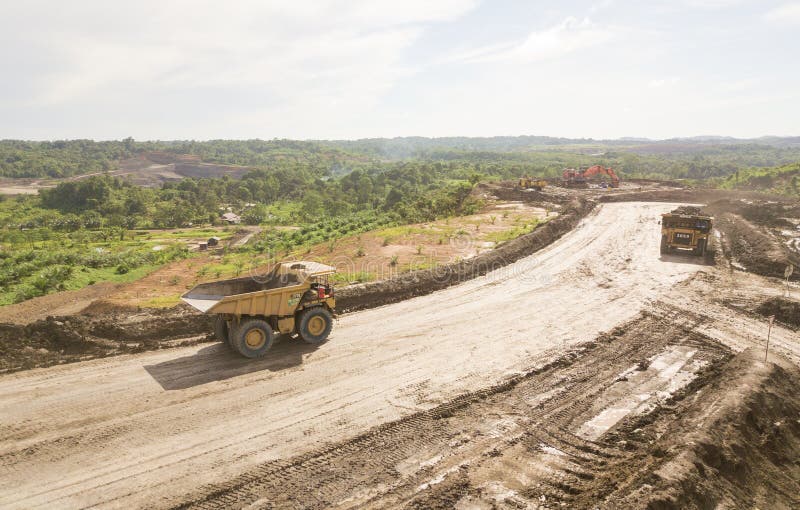 Open Pit Coal Mining, Aerial View, Borneo Indonesia. Editorial Image ...