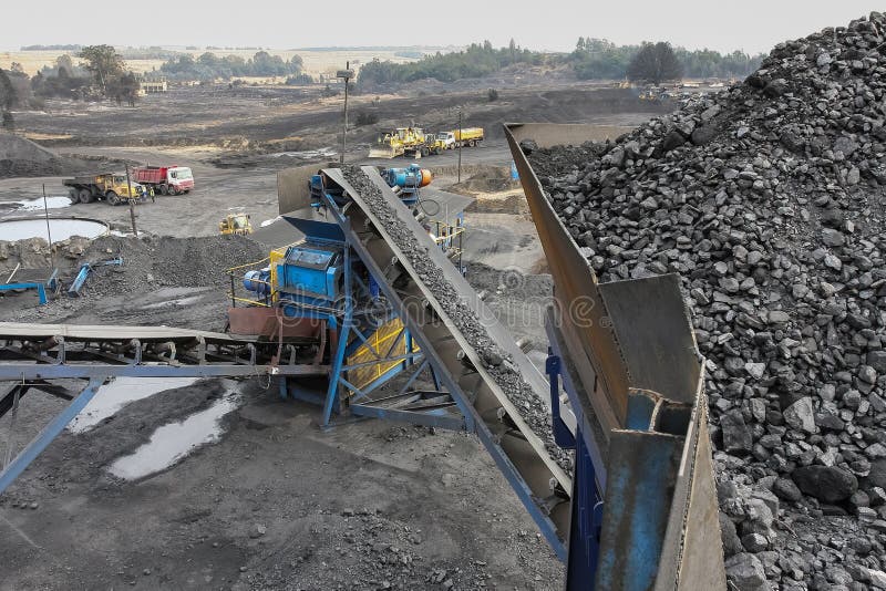 Coal Mining and Processing in South Africa Stock Image - Image of grey ...