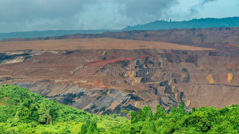Open Pit Coal Mining, Sangatta, Indonesia Stock Photo - Image of fuel ...