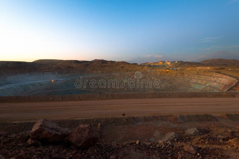 Open-pit copper mine stock photo. Image of detail, open - 254867676