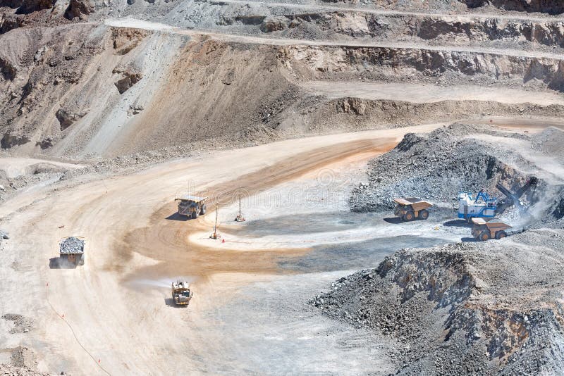Open-pit copper mine stock photo. Image of industrial - 217812910