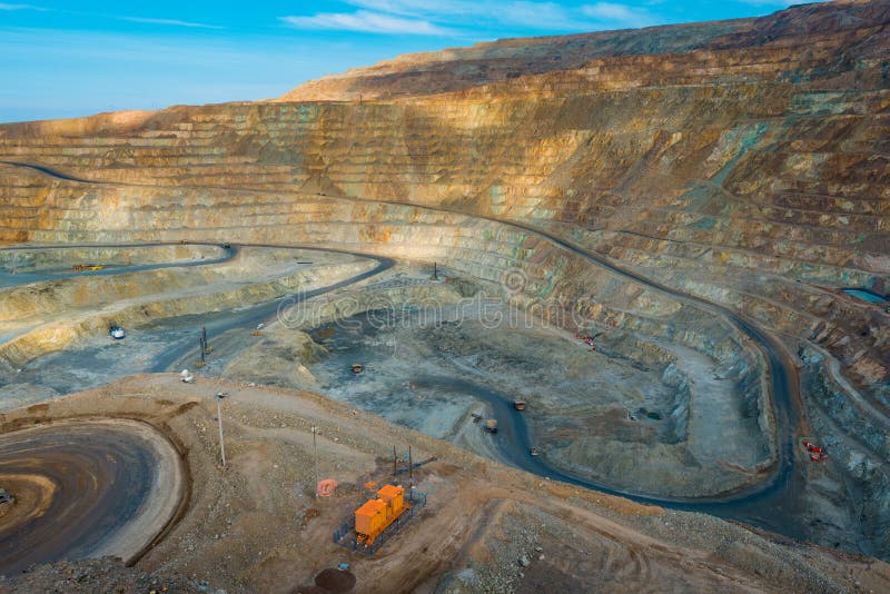 Open-pit copper mine stock photo. Image of industry - 221503048