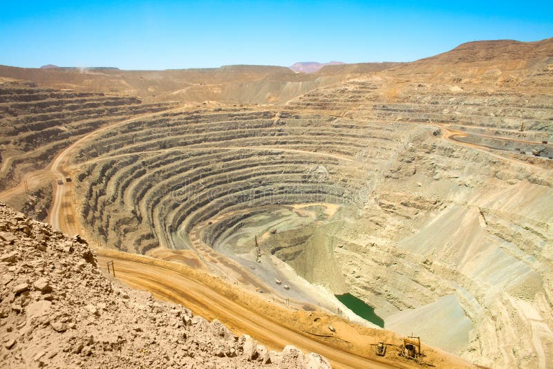 Open-pit copper mine stock photo. Image of industry - 221503048