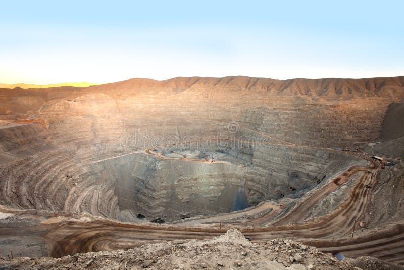 Open-pit copper mine stock photo. Image of industry - 221503048