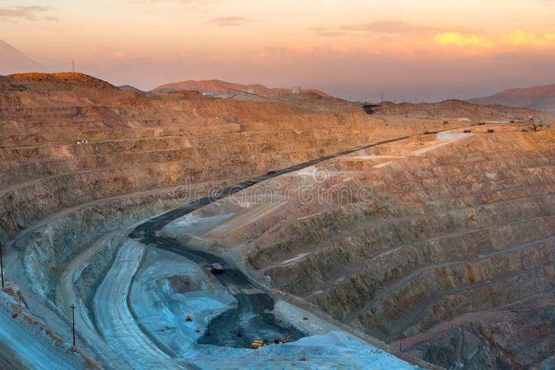Open-pit copper mine stock image. Image of natural, mining - 218432771