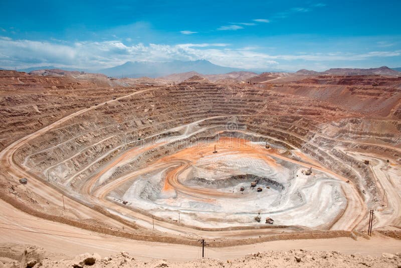 Open-pit copper mine stock photo. Image of industry - 221503048