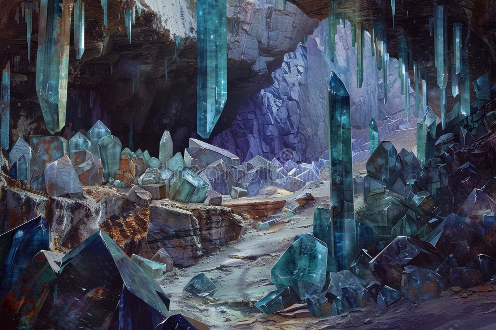 Open-pit Diamond Quarry with Active Resource Extraction Process. Stock ...