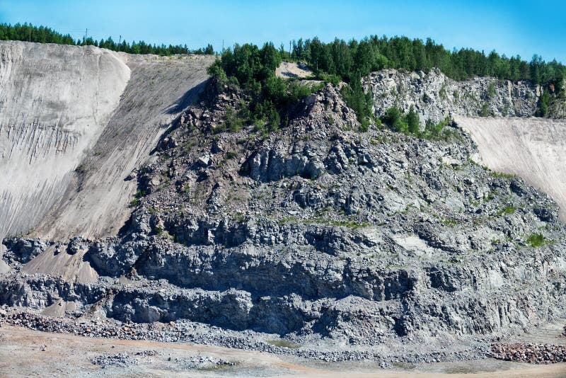 Open Pit with Gravel Digging Stock Image - Image of crushers, grit ...