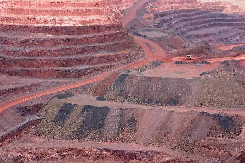 Iron ore mining stock photo. Image of landscape, environment - 23287982