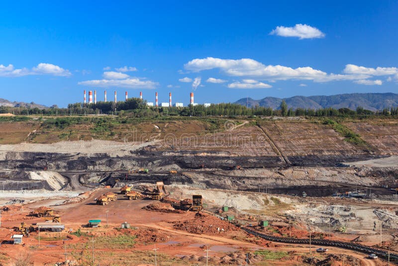 Open pit lignite mine stock photo. Image of land, coal - 49302492