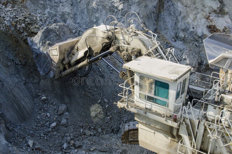 Open pit machinery stock image. Image of excavate, excavator - 59007393