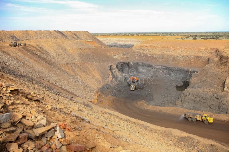 Manganese Mining and Processing Pit Stock Photo - Image of orange ...