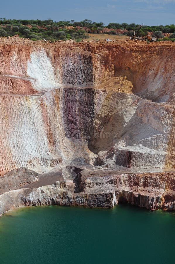 Open Pit Mine stock foto. Image of vorming, bruin, vijver - 33809316