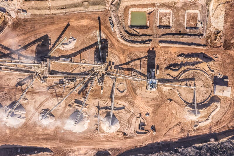 Open Pit Mine - Aerial View Stock Photo - Image of resources, view ...