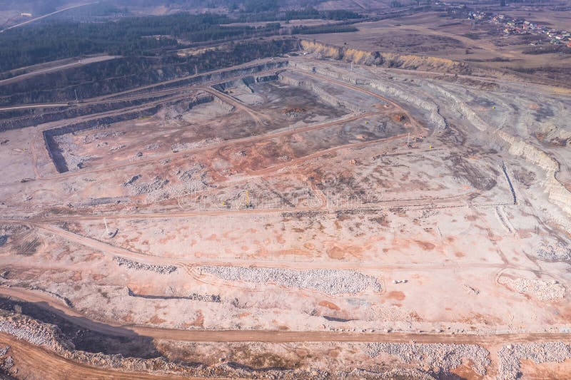 Open Pit Mine - Aerial View Stock Image - Image of large, nature: 172127869