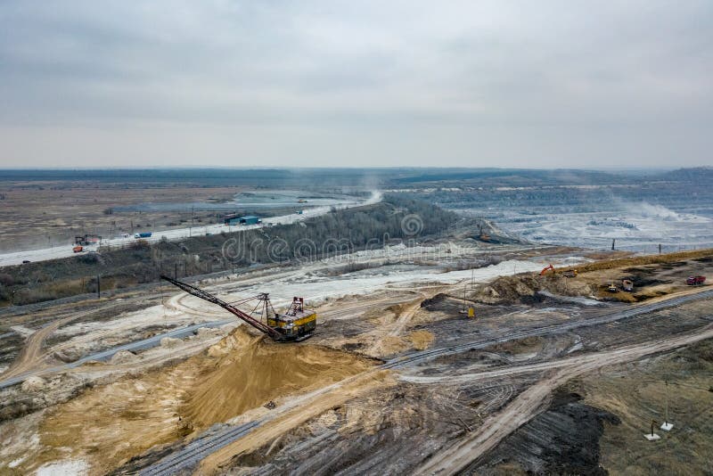 Open Pit Mine, Aerial View from Drone Editorial Stock Image - Image of ...