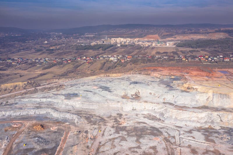Open Pit Mine - Aerial View Stock Image - Image of aerial, ecology ...