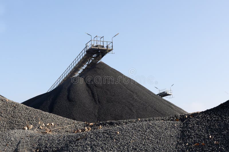 Open-pit Mine, Basalt Stones. Building Materials. Black Stone Stock ...