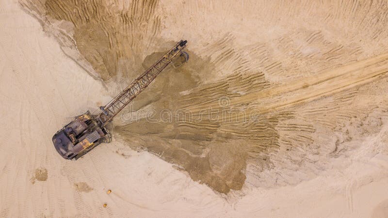 Top Down View of Open Pit Mine, Extractive Industry for Soil and Sand ...