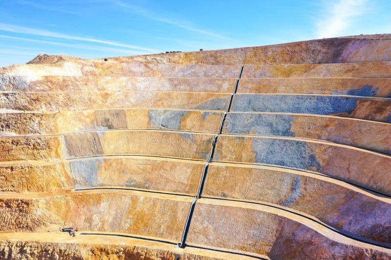 Open Pit Mine in Full Operation, with Mremediated Soils Stock Image ...