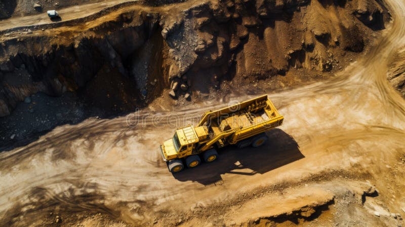 Open Pit Mine Industry Big Yellow Mining Truck for Coal. Neural Network ...